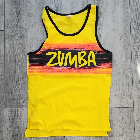 Zumba Fitness | Shirts | Zumba Fitness Mens Yellow And Black Tank Top ...